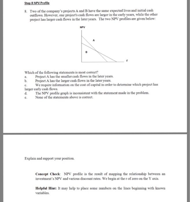 Solved Two of the company 's projects A and B have the same | Chegg.com