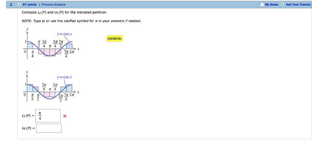 Solved 3. 0/1 points | Previous Answers Compute the right | Chegg.com