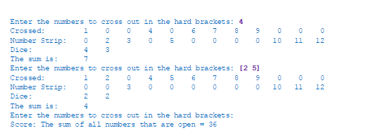 Solved create a matlab code for "shut the box game" here is | Chegg.com