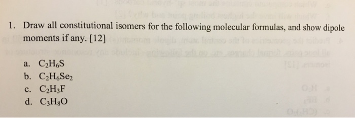 Solved Draw all constitutional isomers for the following | Chegg.com