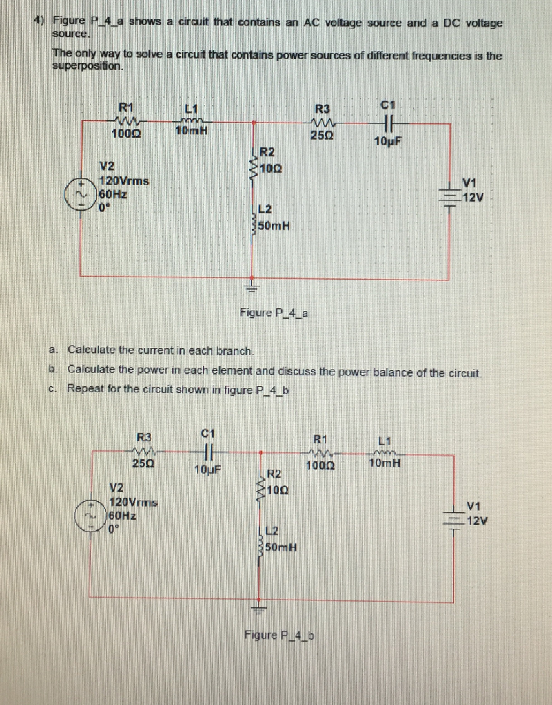 Solved Figure P_4_a shows a circuit that contains an AC | Chegg.com