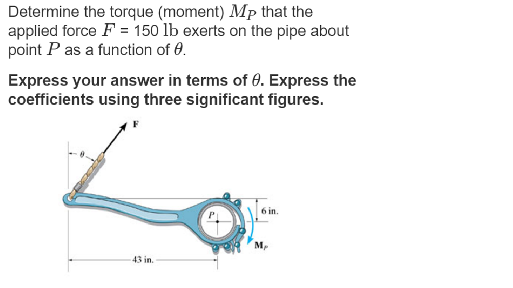 Solved Determine the torque (moment) M_P that the applied | Chegg.com