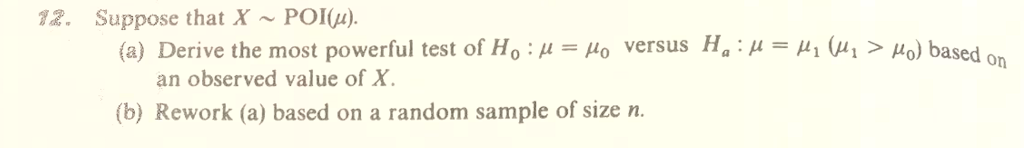 Suppose that X ~ POI(mu). (a) Derive the most | Chegg.com