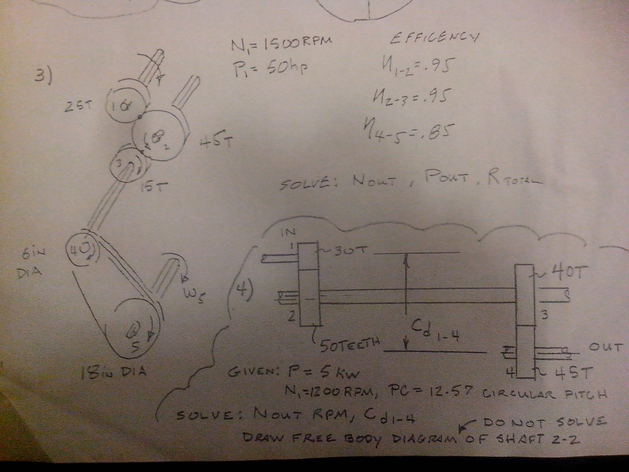 Solved SOLVE: Nout, Pout, RTotal GIVEN:P = 5KW N1 = | Chegg.com