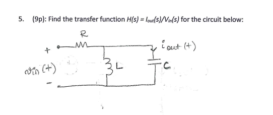 Solved s. (Sp): Find the transter function | Chegg.com