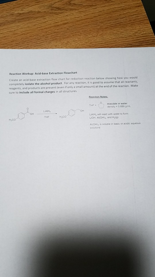 Solved Reaction Workup Acid Base Extraction Flowchart