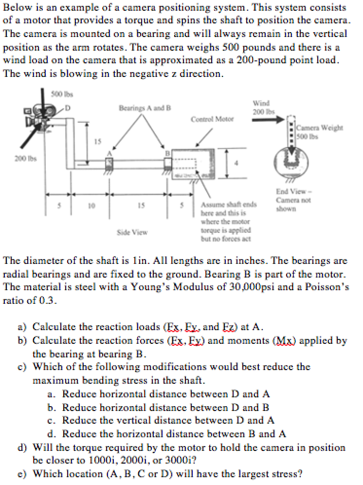 Solved Below is an example of a camera positioning system. | Chegg.com