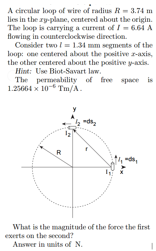 Solved A Circular Loop Of Wire Of Radius R 374 M Lies In 