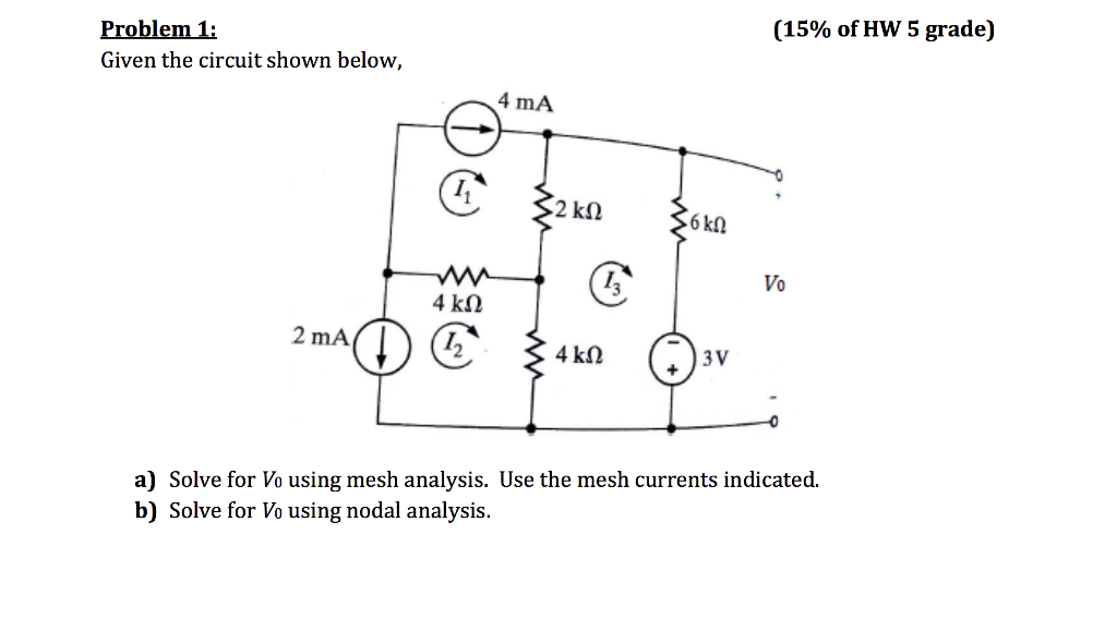 Solved Given the circuit shown below, Solve for V_0 using | Chegg.com