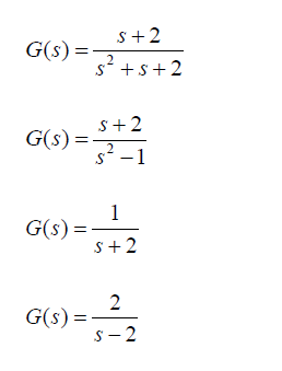 Solved State whether the following transfer functions | Chegg.com