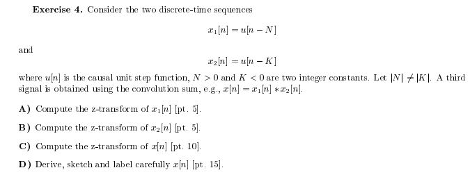Solved Consider the two discrete-time sequences x_1[n] = u[n | Chegg.com