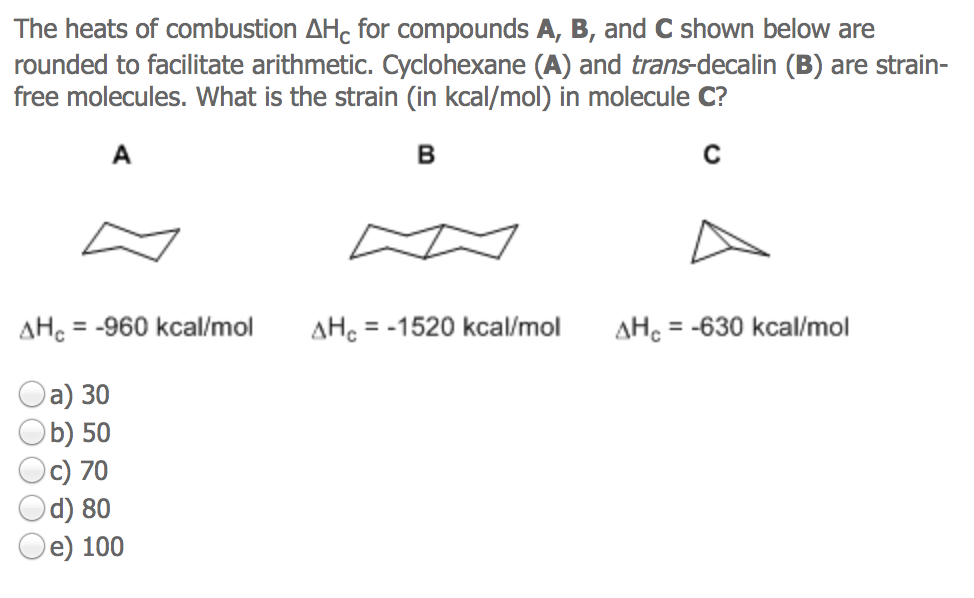 Solved The heats of combustion delta Hc for compounds A, B, | Chegg.com