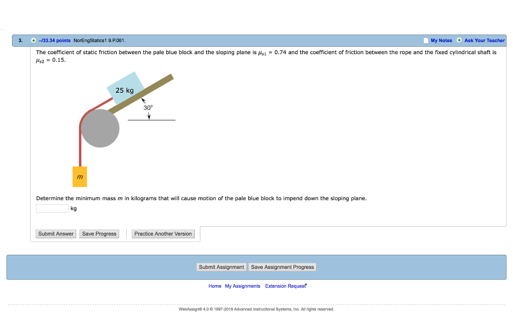 Solved The coefficient of static friction between the pale | Chegg.com