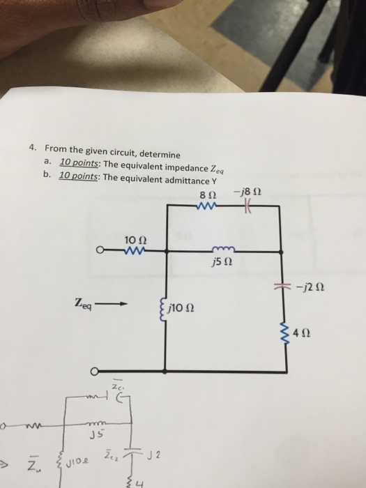 Solved From the given circuit, determine The equivalent | Chegg.com
