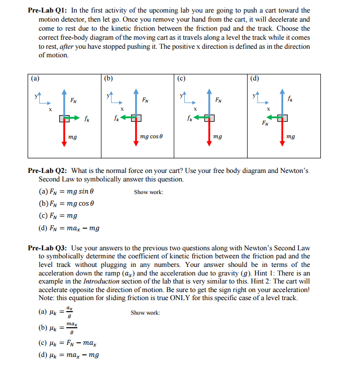 Solved Pre-Lab Q1: In the first activity of the upcoming lab | Chegg.com