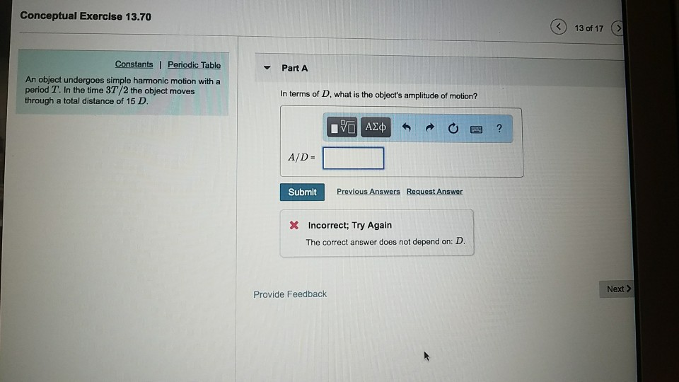 Solved Conceptual Exercise 13.70 13 of 17 Constants I | Chegg.com