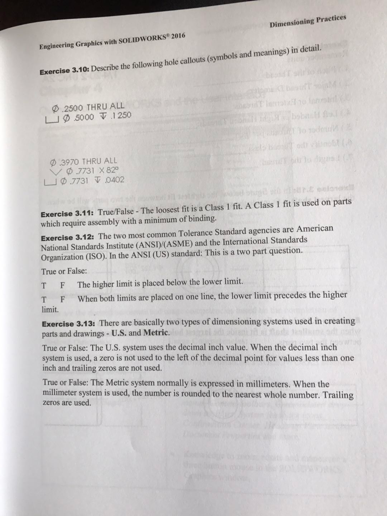 Solved Dimensioning Practices Engineering Graphics with | Chegg.com