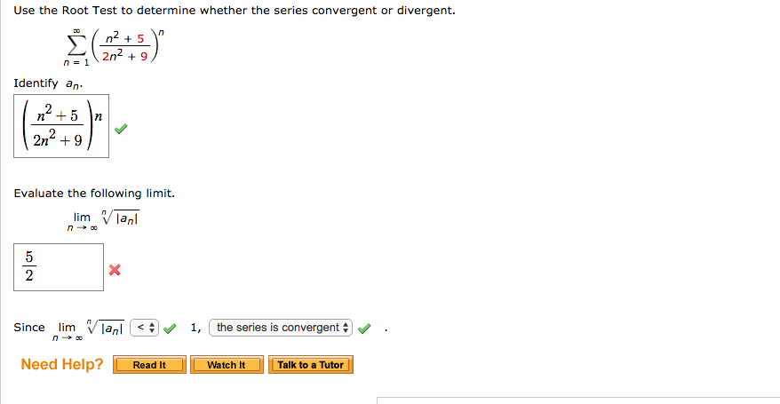 Solved Use the Root Test to determine whether the series | Chegg.com