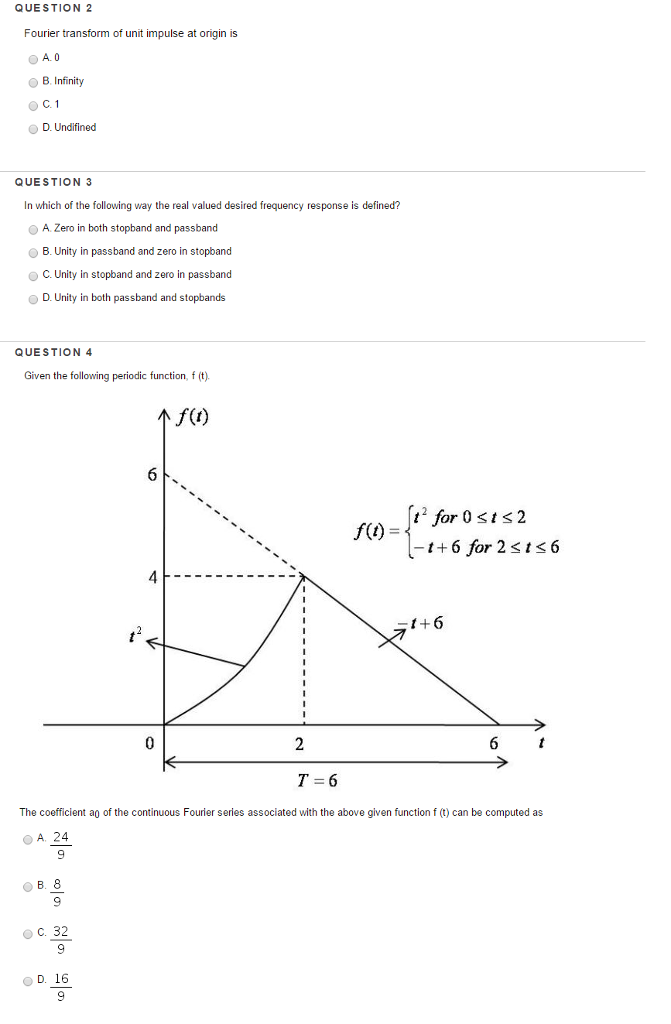 Solved Fourier transform of unit impulse at origin is 0 | Chegg.com