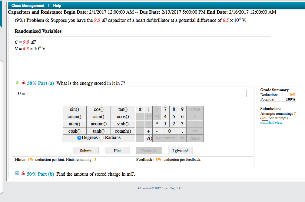 Solved Suppose you have the 95 mu F capacitor of a heart | Chegg.com
