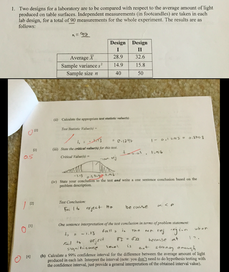 Two designs for a laboratory are to be compared with | Chegg.com