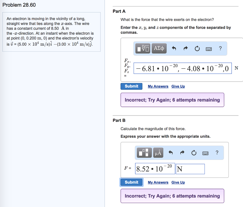 Solved Problem 28.60 Part A An electron is moving in the | Chegg.com