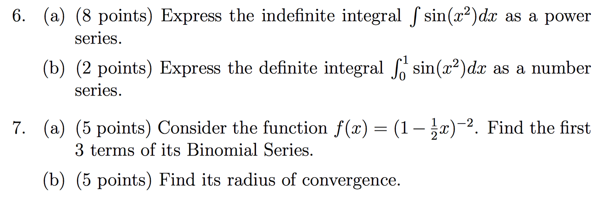Solved Express the indefinite integral integral sin(x^2)dx | Chegg.com