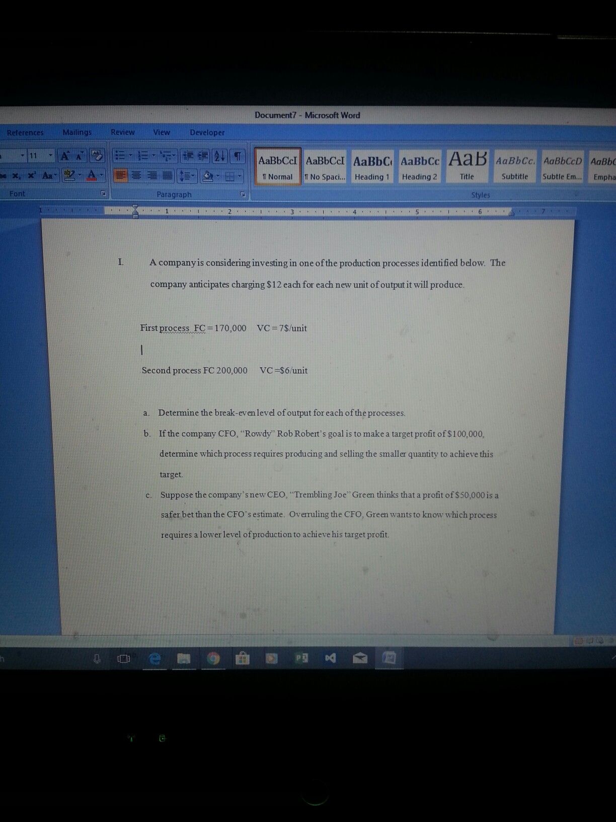 Solved Document7 Microsoft Word References Mailings Review