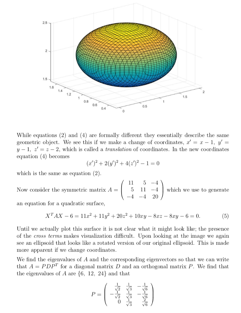 2. We revisit quadratic forms and svmmetric matrices | Chegg.com