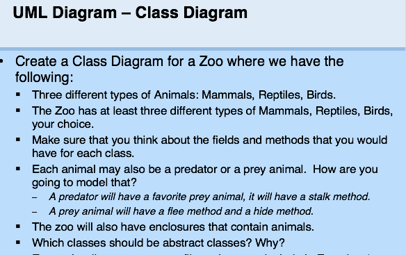 Solved UML Diagram - Class Diagram Create a Class Diagram | Chegg.com
