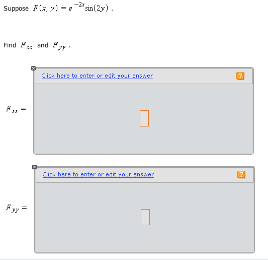 Solved suppose Find F xx and Fyy . | Chegg.com Solved suppose Find F xx and Fyy . | Chegg.com