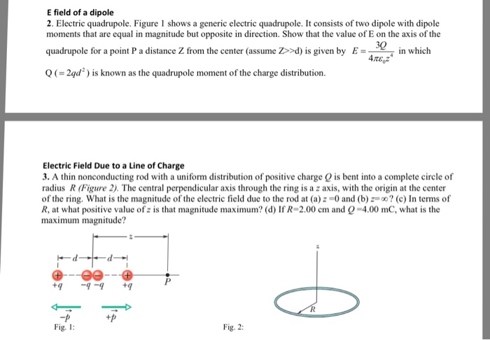 Solved Generic electric quadrupole. It consists of two | Chegg.com