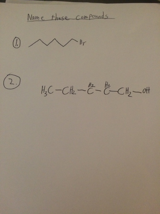Solved Name these compounds | Chegg.com