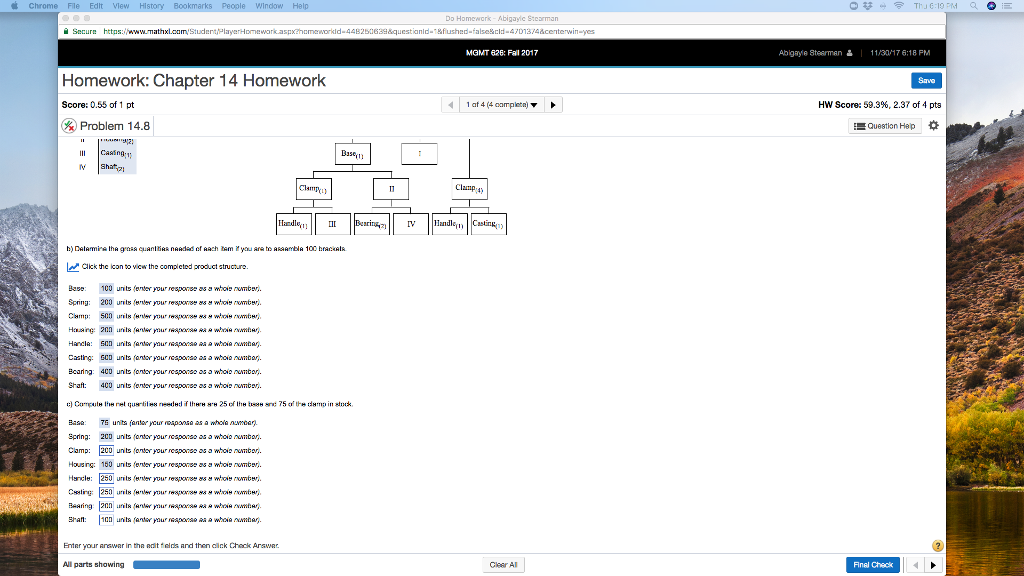 As the production planner for Gerry Cook Products, | Chegg.com