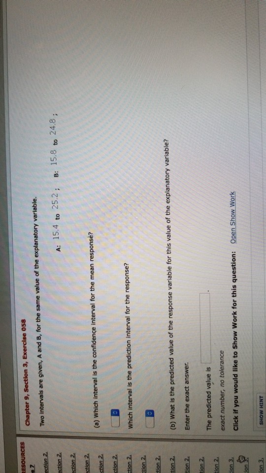 Solved Chapter 9, Section 3, Exercise 058 Two Intervals are | Chegg.com