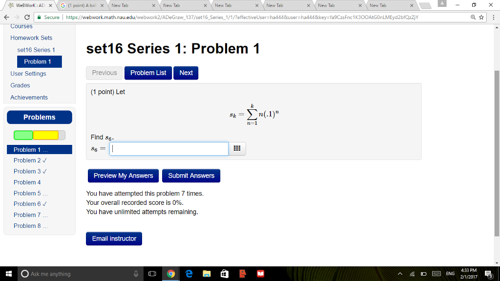 Solved A WeBwork AD x G point A bal x New Tab x New Tab x | Chegg.com