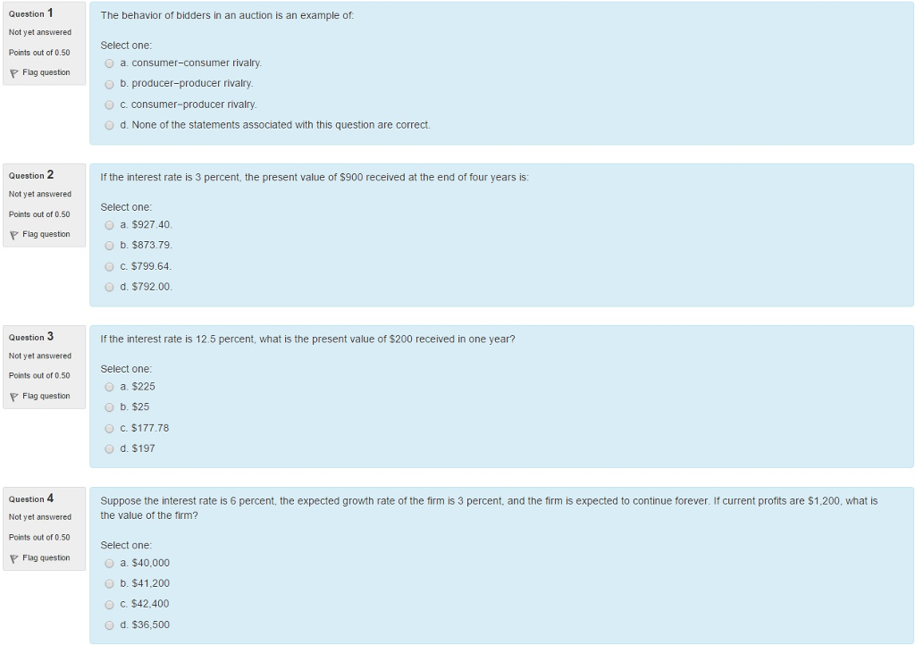 Solved Question 1 The behavior of bidders in an auction is | Chegg.com