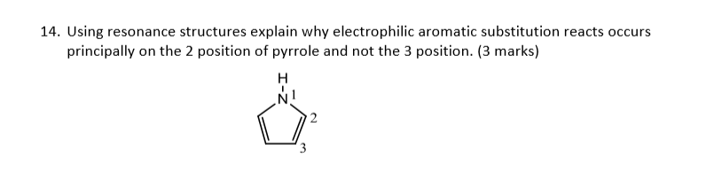 Solved Using resonance structures explain why electrophilic | Chegg.com