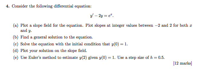Solved 4. Consider the following differential equation: (a) | Chegg.com