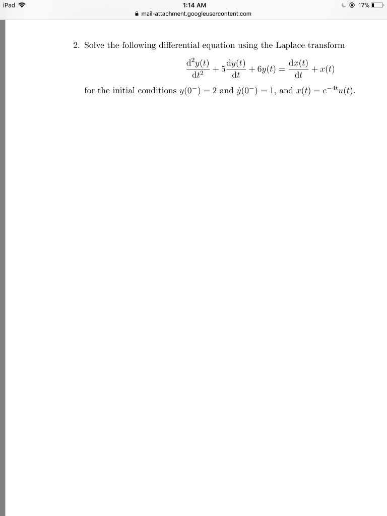 Solved iPad令 1:14 AM @ 17%.-, 을 | Chegg.com
