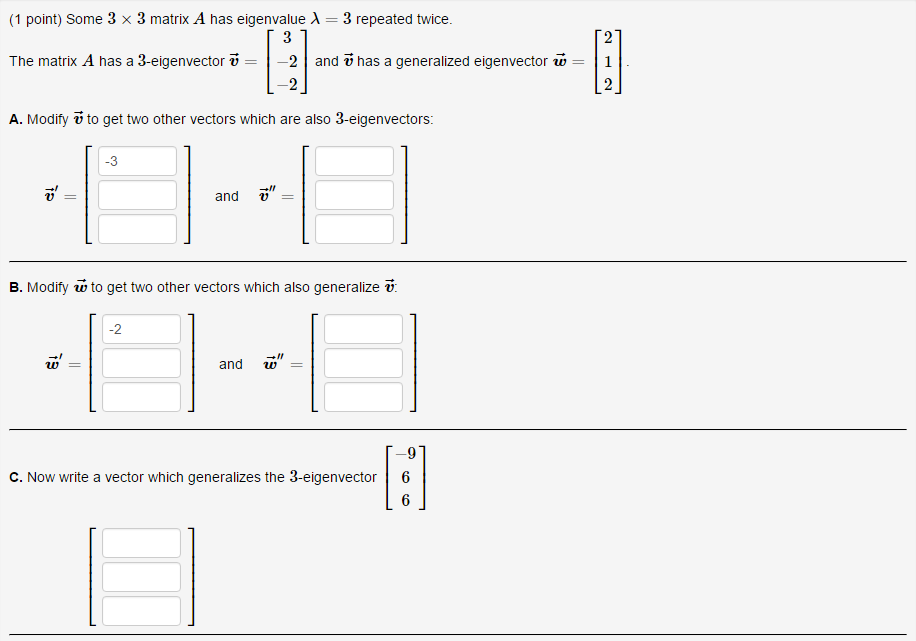 Solved Some 3 Times 3 Matrix A Has Eigen Value Lambda 3