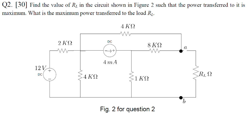 Solved Find the value of R_L in the circuit shown in Figure | Chegg.com