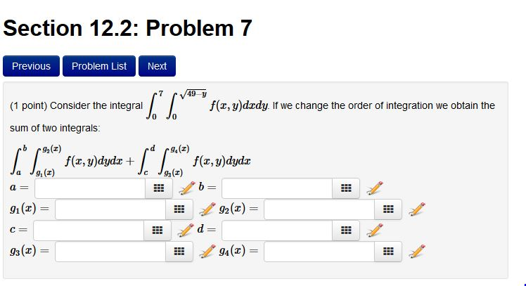 Solved Consider the integral integral^7 _0 | Chegg.com