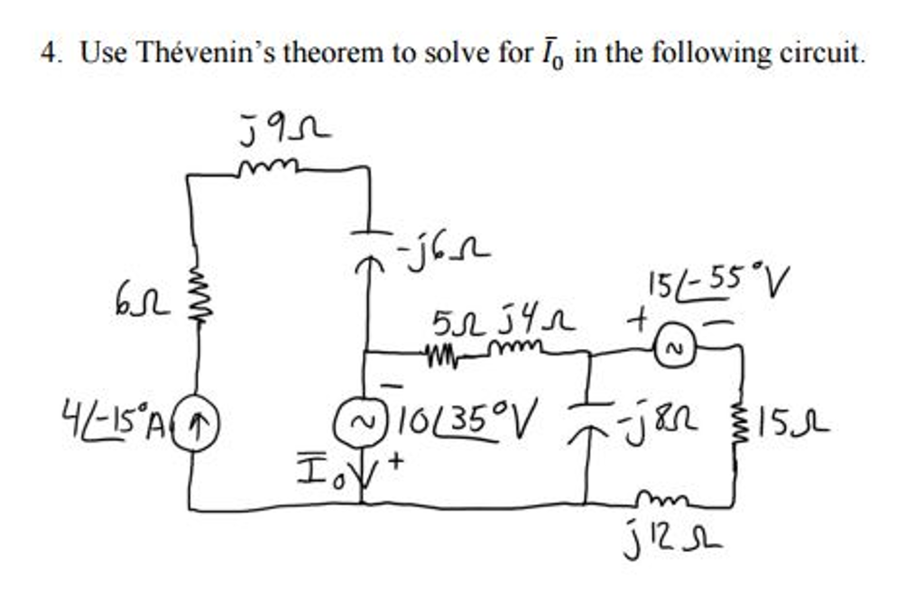 Solved Use Thevenin's theorem to solve for I_0 in the | Chegg.com