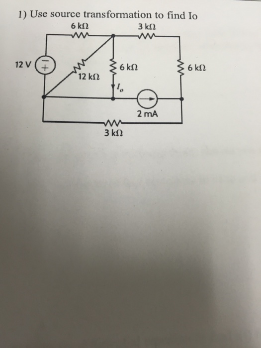 Solved Use the source transformation to show I0 | Chegg.com