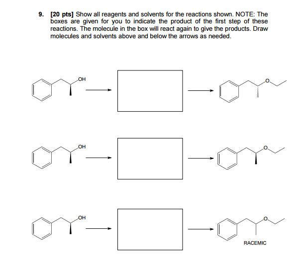 Solved Show all reagents and solvents for the reactions | Chegg.com