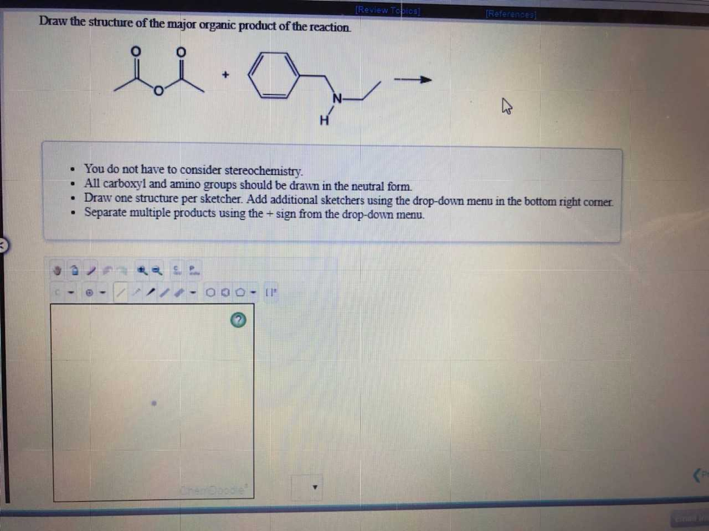 Solved Review Draw the structure of the major organic | Chegg.com Solved Review Draw the structure of the major organic | Chegg.com