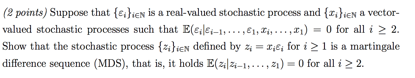 Solved (2 points Suppose that EitieN is a real-valued | Chegg.com