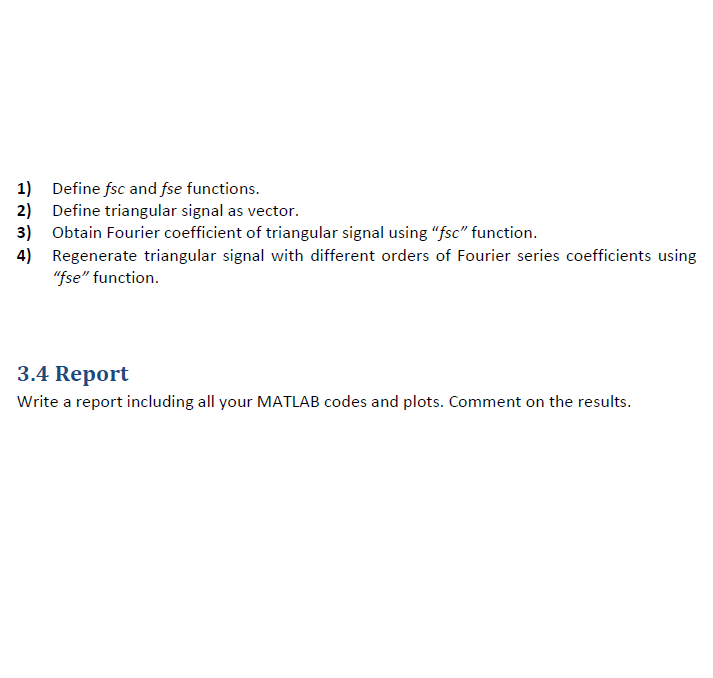 Define fsc and fse functions. Define triangular | Chegg.com