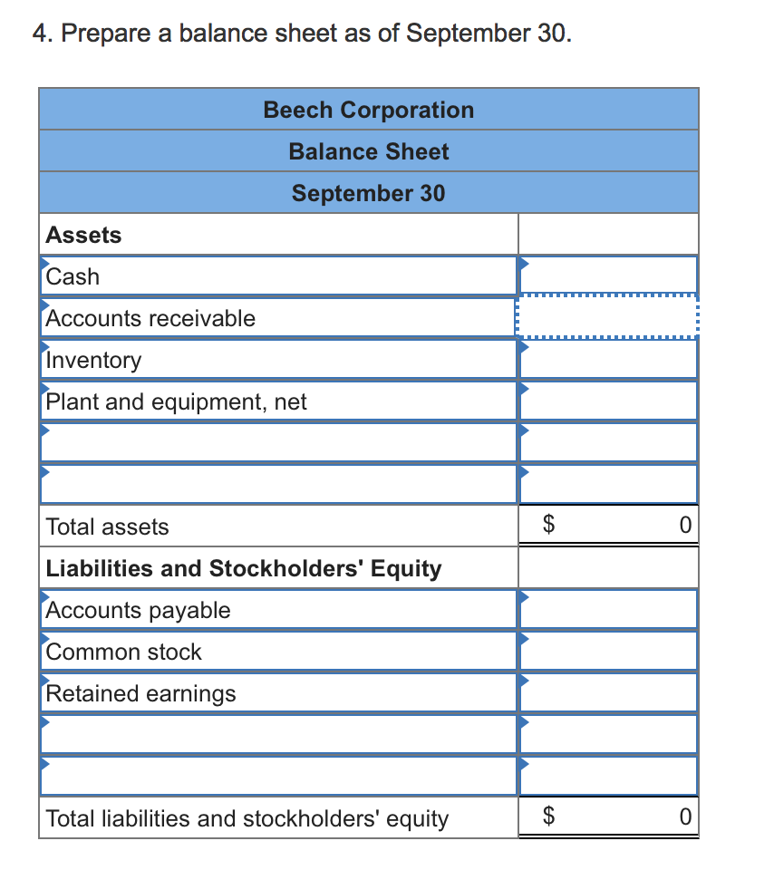 I want to know the answer for the Balance Sheet | Chegg.com